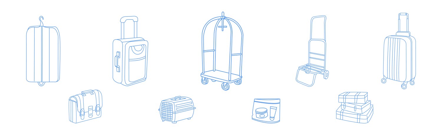 Luggage bag and baggage as pack tourism object Vector Image