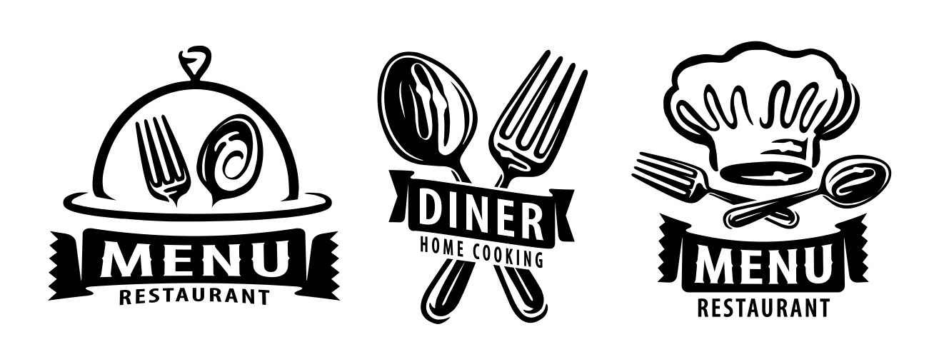 Bon appetit logo label for design menu restaurant Vector Image
