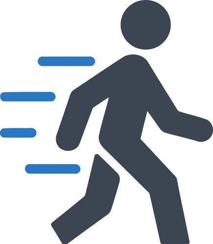 Motion of running man Royalty Free Vector Image