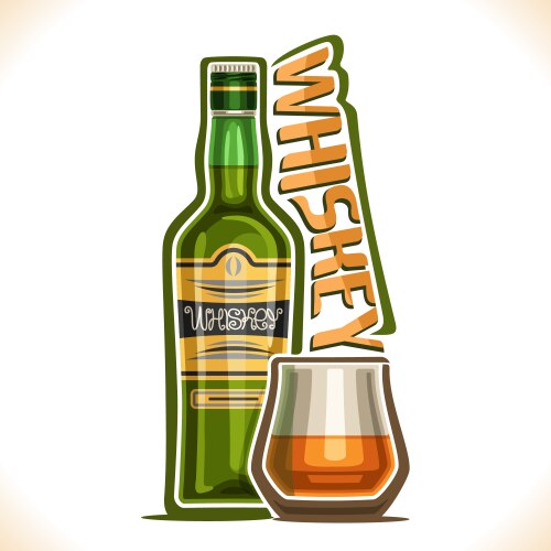 Alcohol drink whisky Royalty Free Vector Image