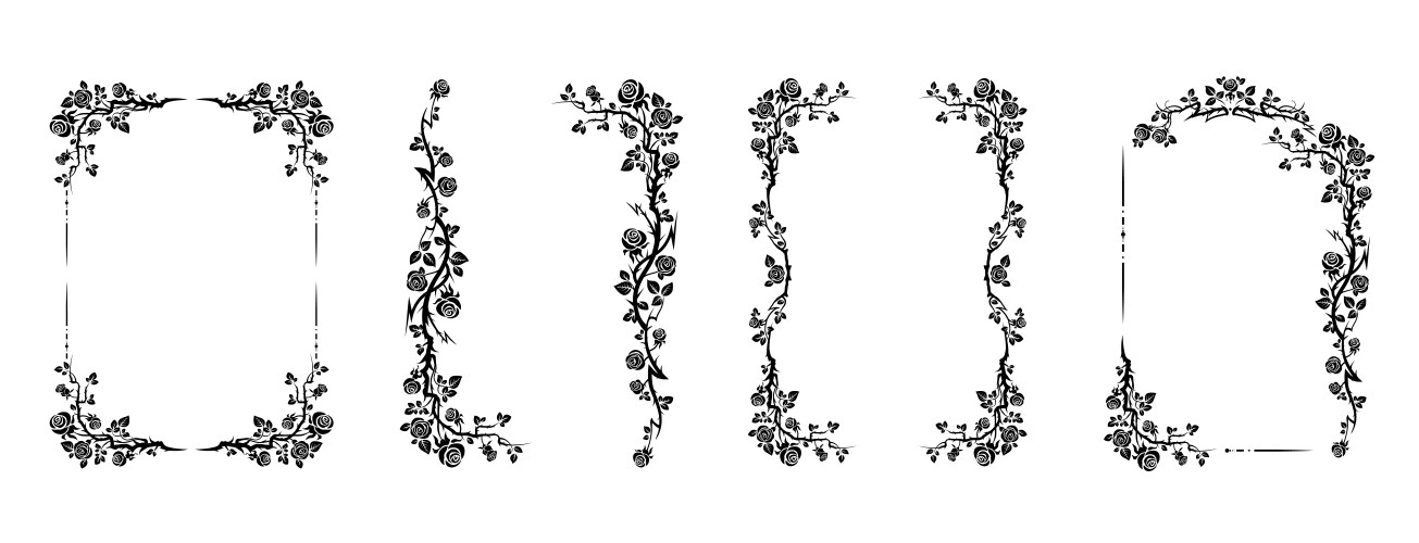 Nature roses frame Royalty Free Vector Image - VectorStock