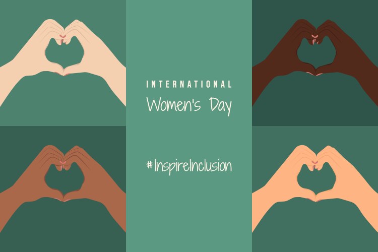 Iwd design with depigmentation white hands show Vector Image