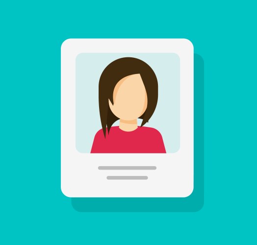 Personal profile template Royalty Free Vector Image