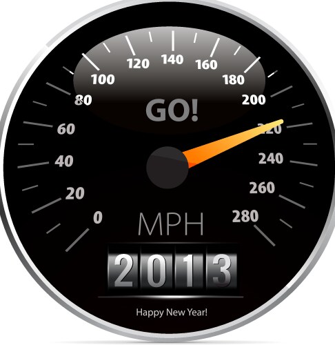 Car speedometer colorful vintage logotype Vector Image