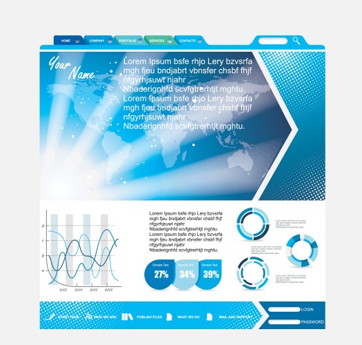 Challenge layout template design abstract Vector Image