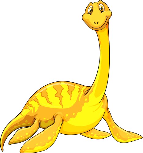 Brachiosaurus dinosaur cartoon colored clipart Vector Image