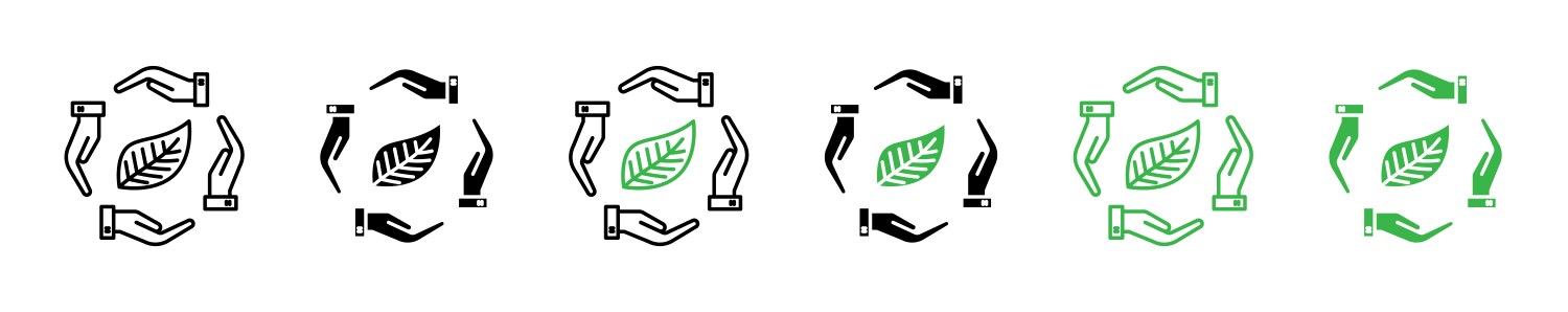 Environment protection icon set eco symbol Vector Image