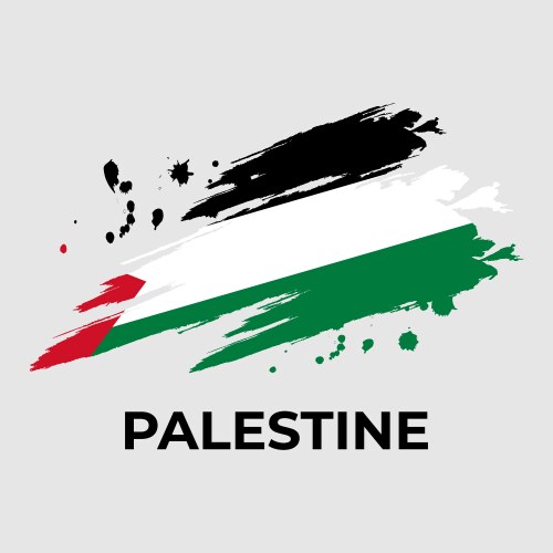 Save gaza free palestine typography motivational Vector Image