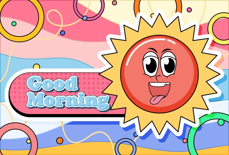 Comic book text bubble good morning Royalty Free Vector