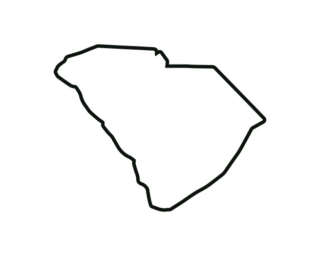 South carolina state outline Vector Images & Graphics for Commercial ...