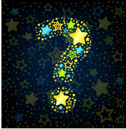 Neon question mark with glitch effect abstract Vector Image