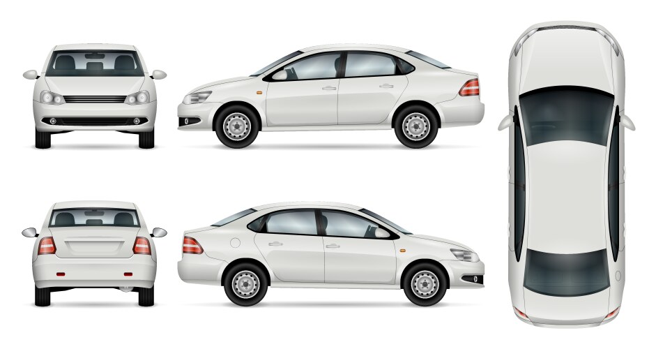 Business sedan vehicle car template Royalty Free Vector