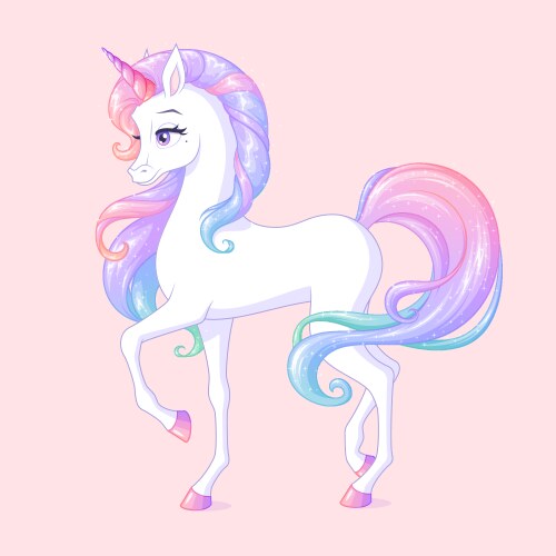 Unicorn cute for kids Royalty Free Vector Image