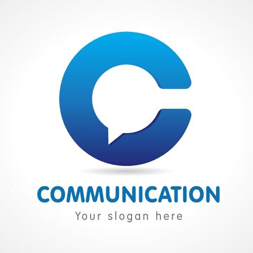 Circle messenger communication logo Royalty Free Vector