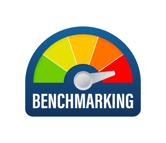 Benchmarking speedometer general indicator Vector Image