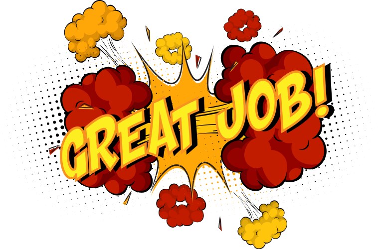 Great job promotion work appreciation banner Vector Image