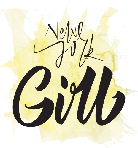 Girl calligraphy lettering Royalty Free Vector Image