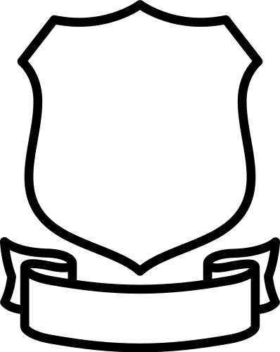 Leaf ribbon shield template blank Royalty Free Vector Image