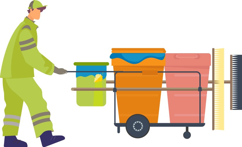 Cleaning streets Royalty Free Vector Image - VectorStock