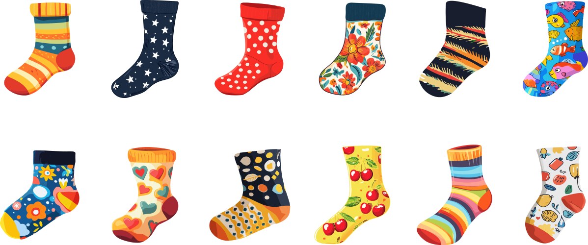 Christmas socks clipart Vector Images & Graphics for Commercial Use ...