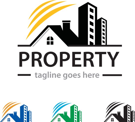 City center logo template design Royalty Free Vector Image