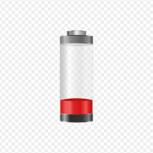 Realistic empty battery indicator Royalty Free Vector Image