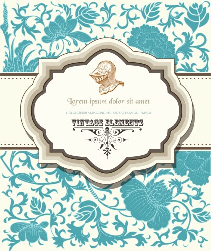 Cool template frame design for greeting card Vector Image