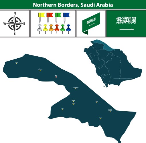 Map of saudi arabia in high resolution Royalty Free Vector