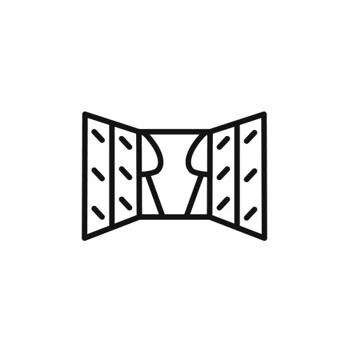 Open windows icon black and white outline sign Vector Image