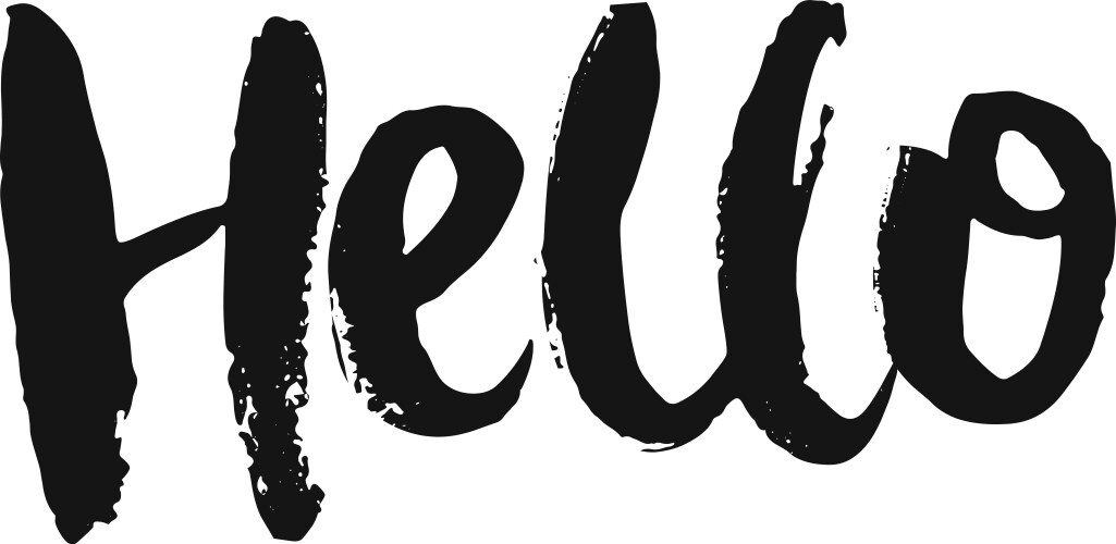 Lettering hi Royalty Free Vector Image - VectorStock