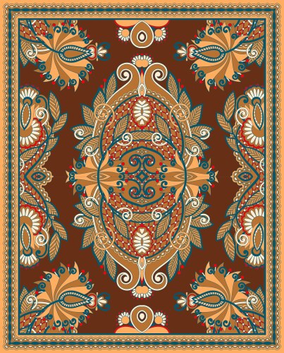 Persian carpet design Royalty Free Vector Image