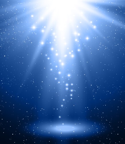 Abstract magic blue light background Royalty Free Vector