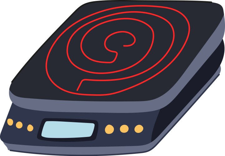 Stove introduction cooktop cartoon Royalty Free Vector Image