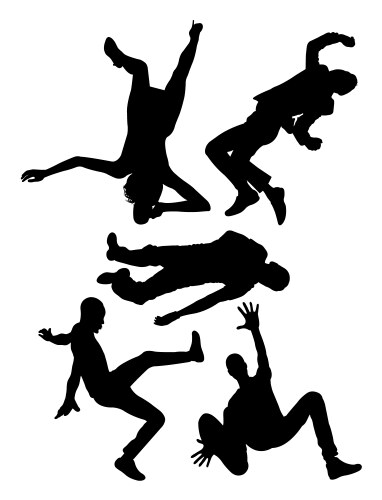 Person falling down from above fall of young man Vector Image