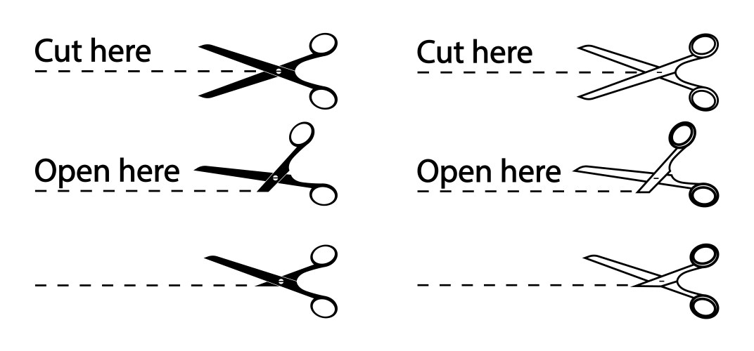 Cut Line Here Vector Images (over 390)