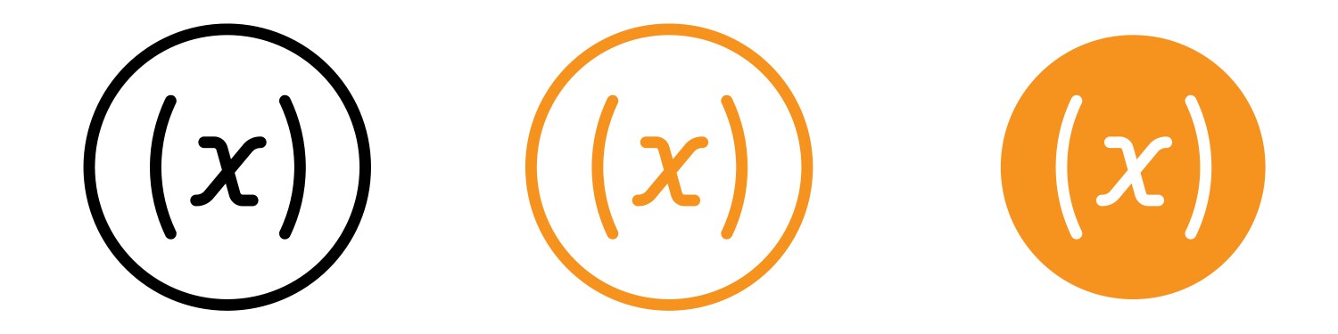 Variable Symbol Icon Black And White Outline Sign Vector Image