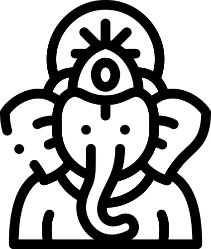 Hindu icon thin linear style design isolated Vector Image