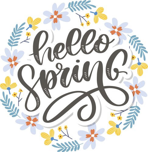 Hello friday - hand lettering positive quotes Vector Image