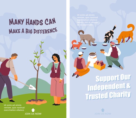 Many hands can make big difference join charity Vector Image
