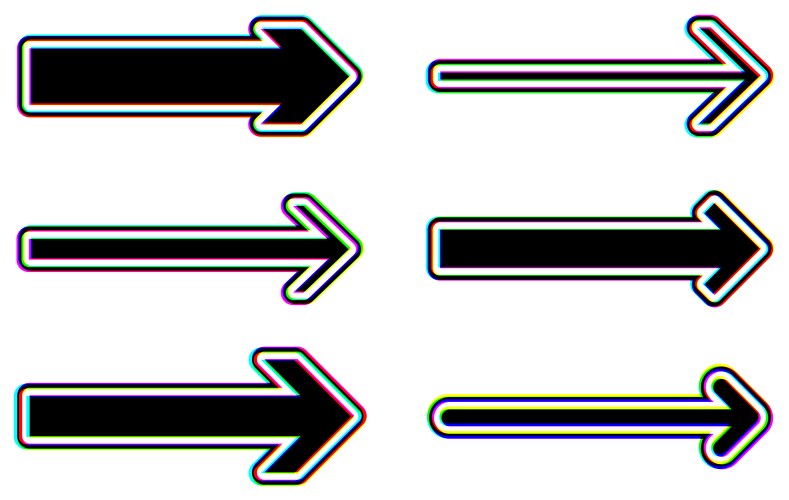 Hunting arrows collection Royalty Free Vector Image