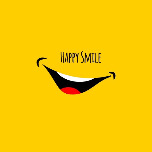Smile template design Royalty Free Vector Image