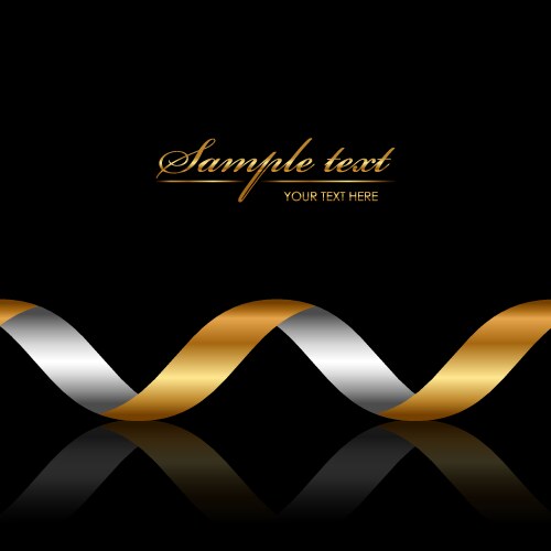 Gold ribbon banner Royalty Free Vector Image - VectorStock