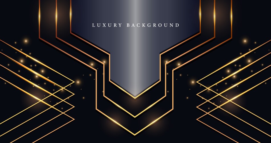 Abstract luxury golden and silver line geometric Vector Image