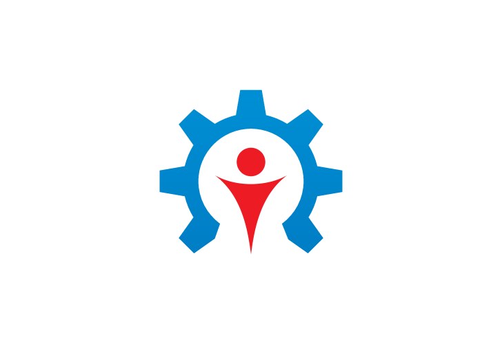 Gear abstract color work industry logo Royalty Free Vector