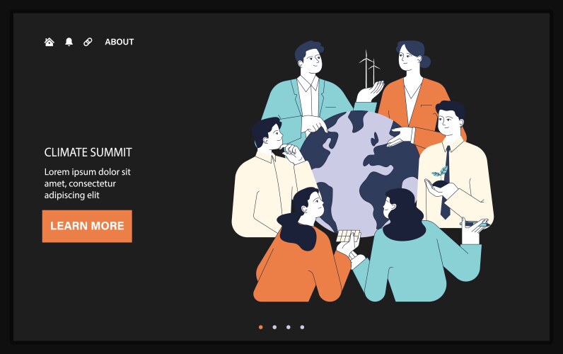 Political action world climate summit global Vector Image