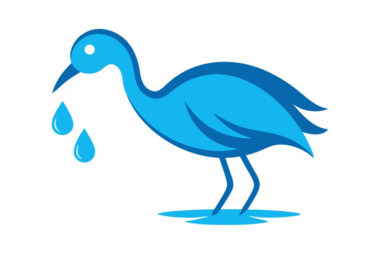 Bird Drinking Water Vector Images (over 1,000)
