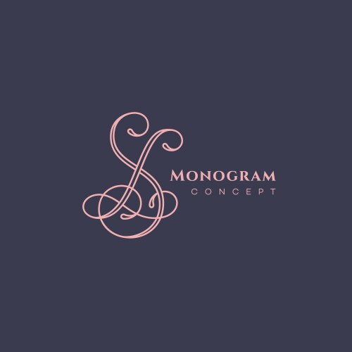 Calligraphic monogram gl Royalty Free Vector Image