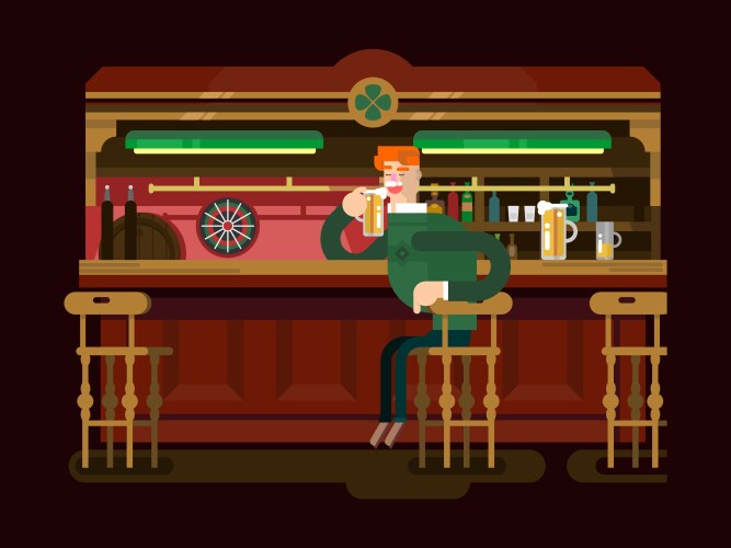 Bar cafe beer cafeteria counter desk interior Vector Image