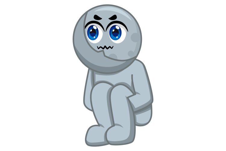 Solar system character design Royalty Free Vector Image