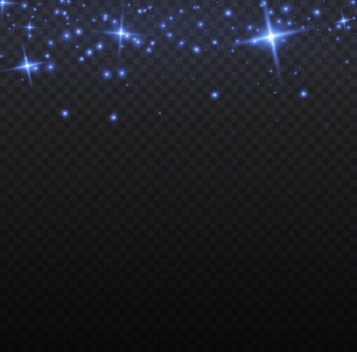 Blue glittering star dust Royalty Free Vector Image